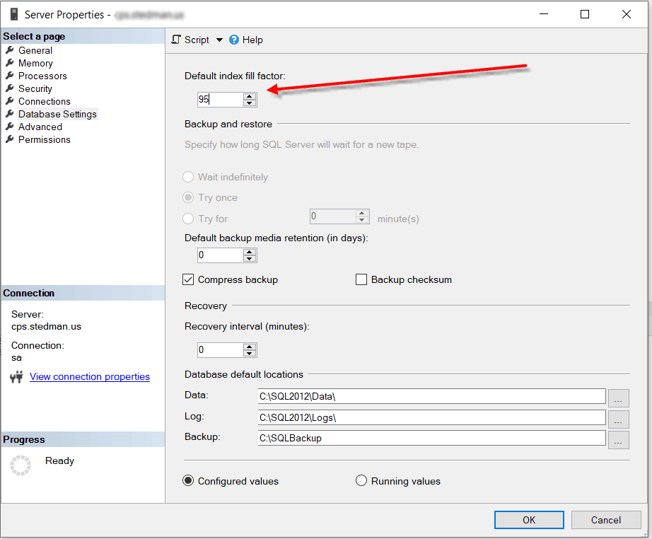 FILL FACTOR - SQL Server