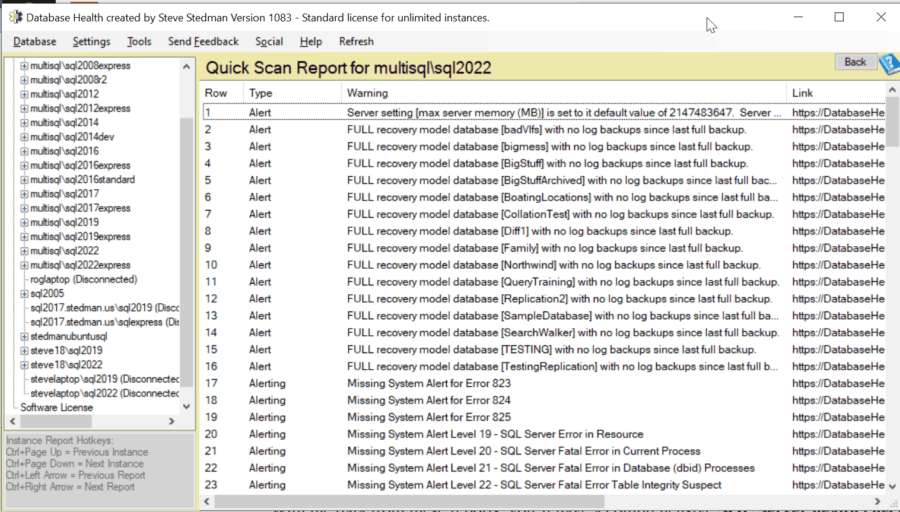 Sql Server Health Check Report 